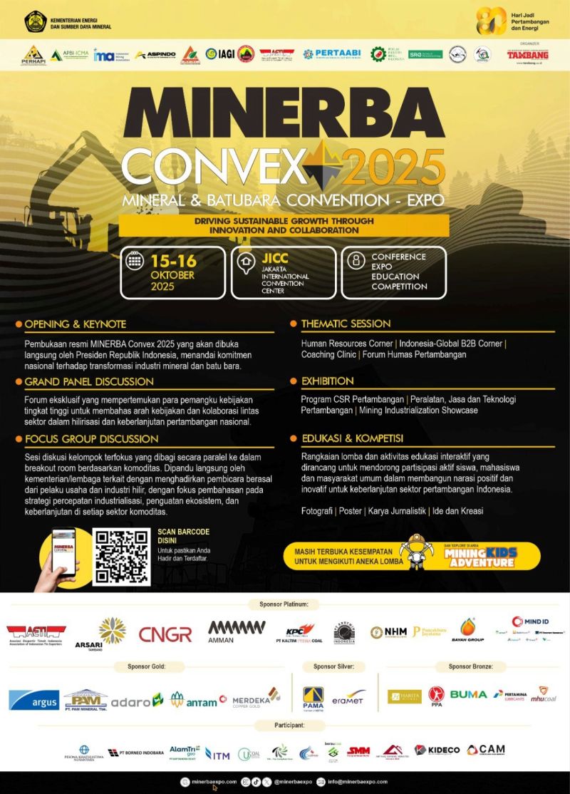 Minerba Convex 2025 to Host 65+ Mining Leaders - Kelastambang
